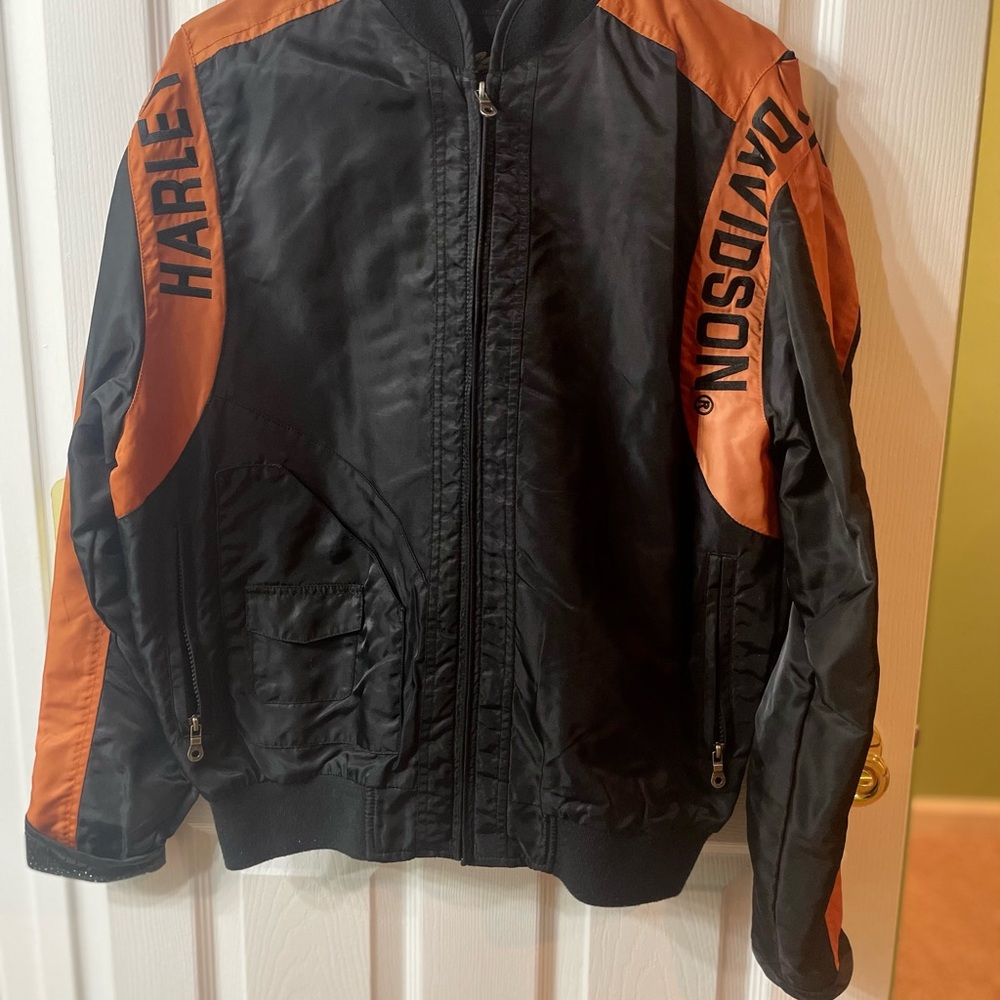 Harley-Davidson Black And Orange Men's Jacket - Gem
